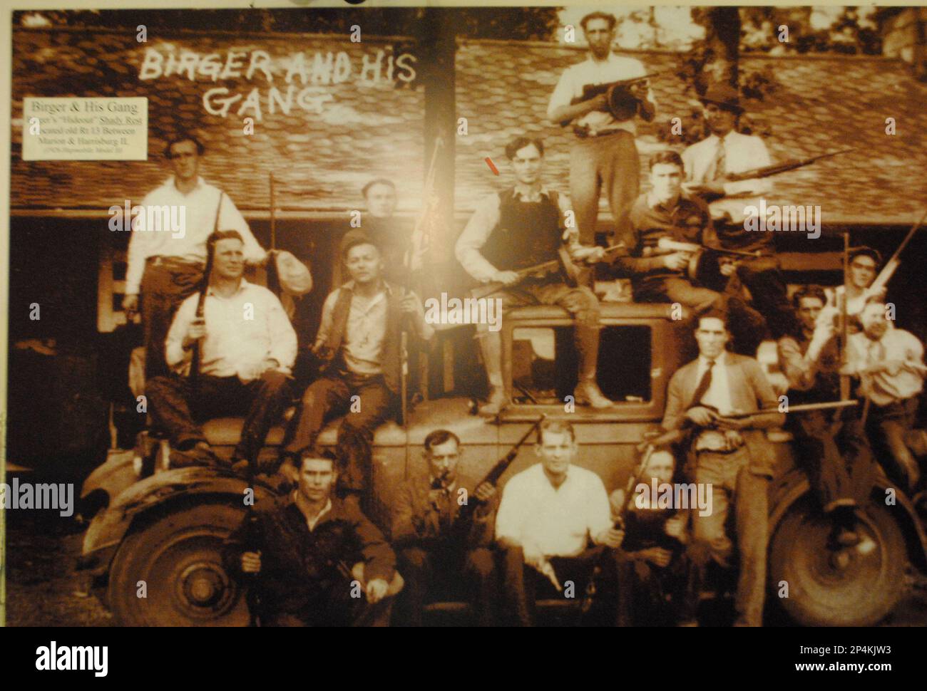 In this Feb. 26, 2014 photo, a photo of the Charlie Birger gang is seen ...