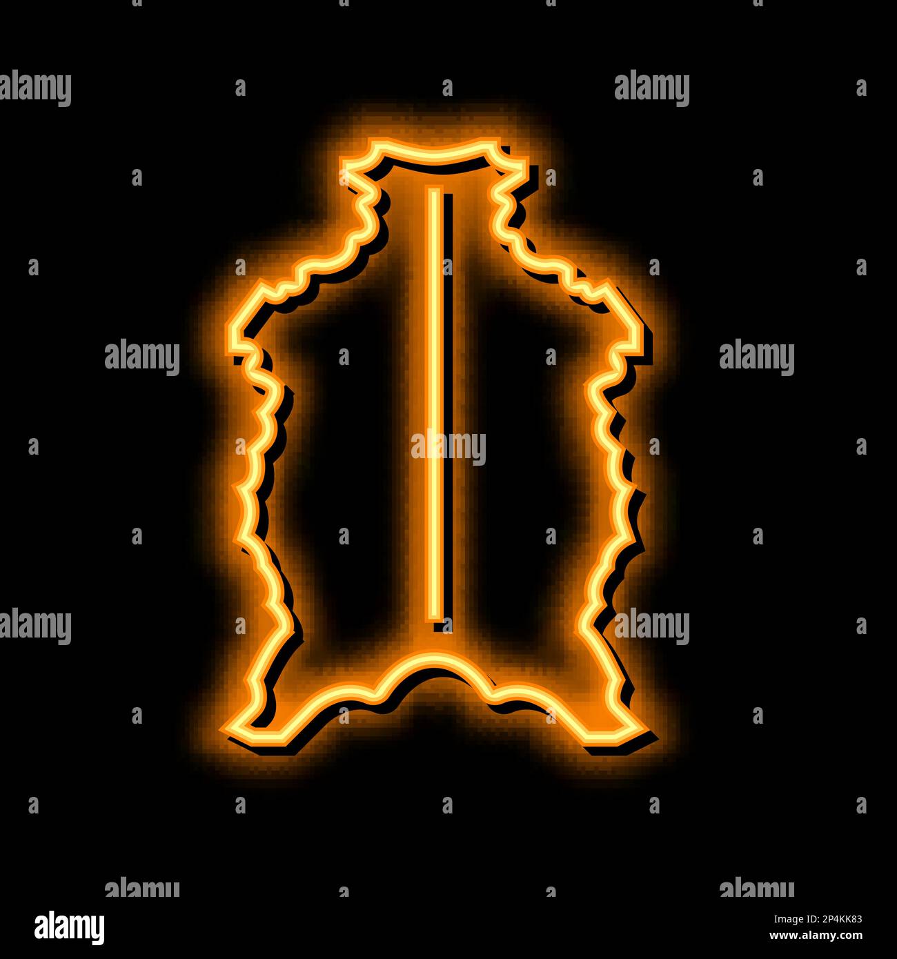 parchment whole skin neon glow icon illustration Stock Vector Image ...