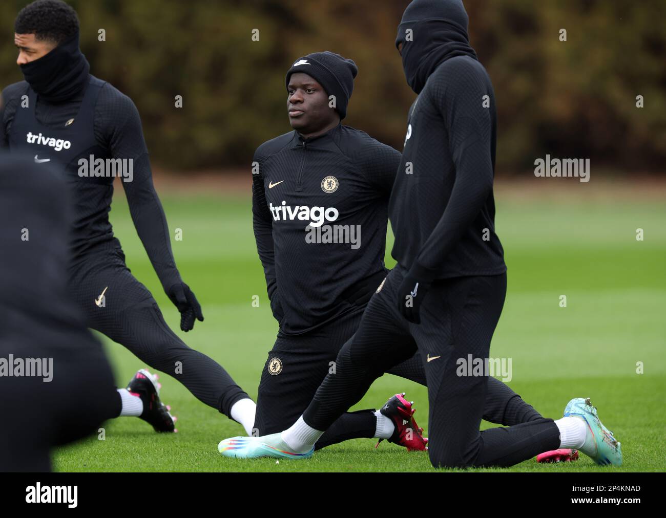 Chelsea's N'Golo Kante during a training session at Cobham Training ...