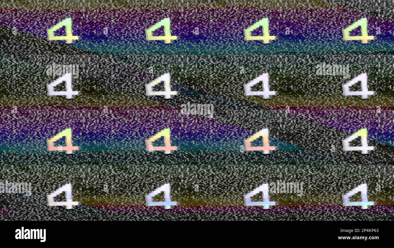 TV channel analog glitch color vhs static noise 4 Stock Photo - Alamy
