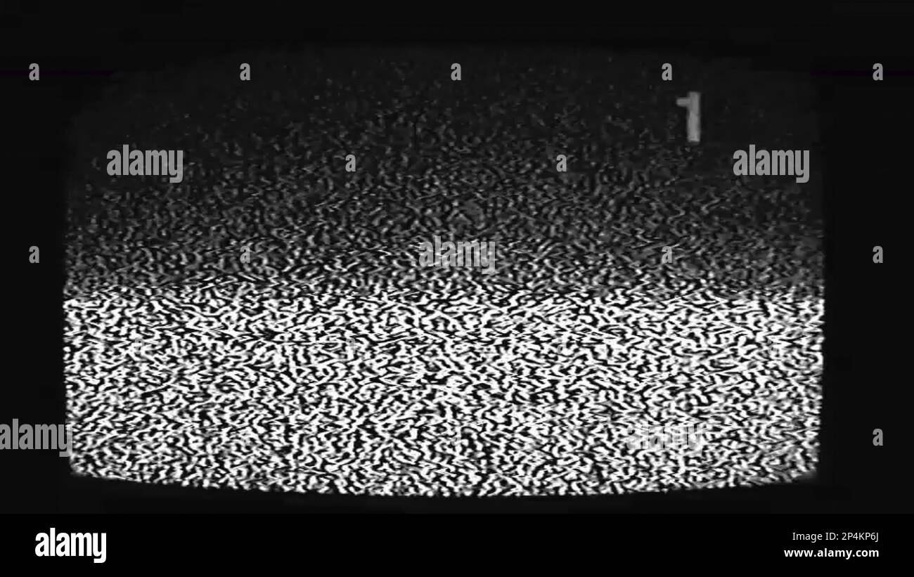 Old tv screen glitch static noise broken channel Stock Photo - Alamy