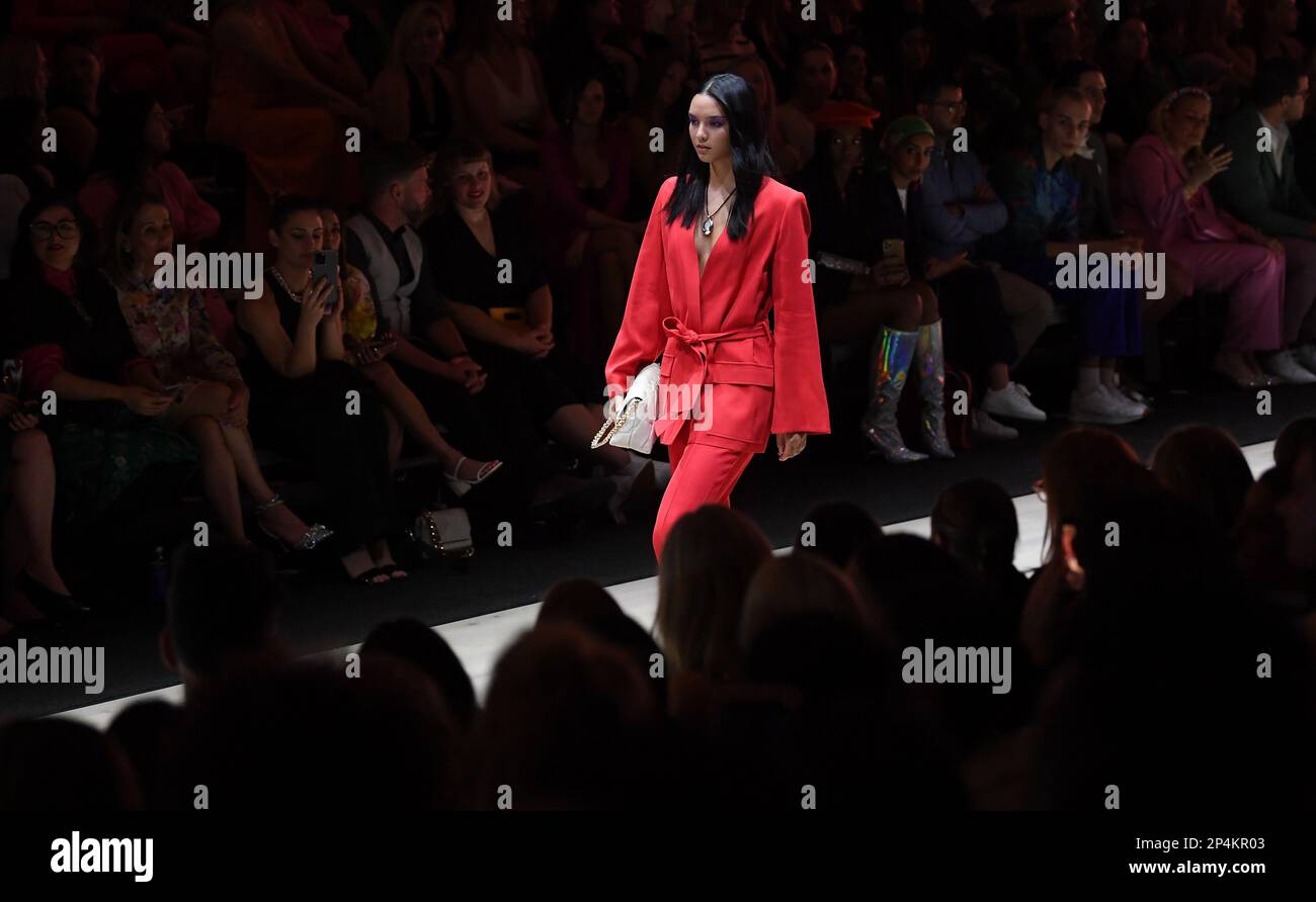 A models walks the runway for Ginger Smart during the Utopia Runway ...