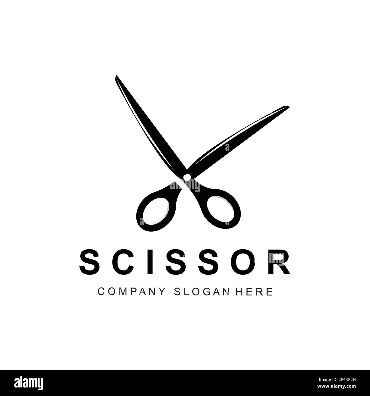 Hairdresser hair cut scissors tattoo Stock Vector Images - Alamy