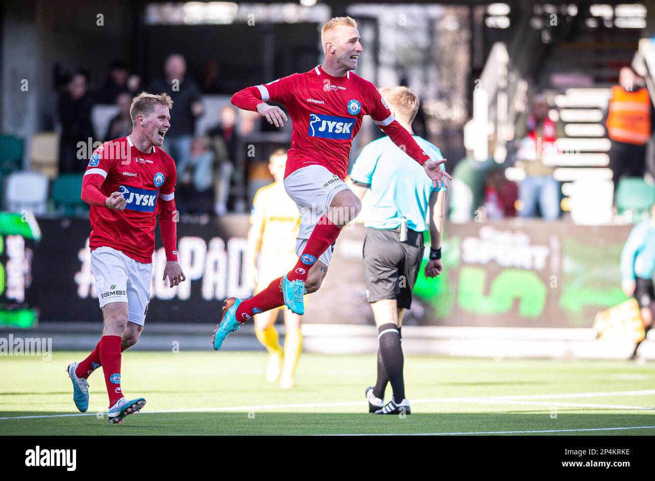 Silkeborg, Denmark. 05th, March 2023. Tobias Salquist (20) of Silkeborg ...