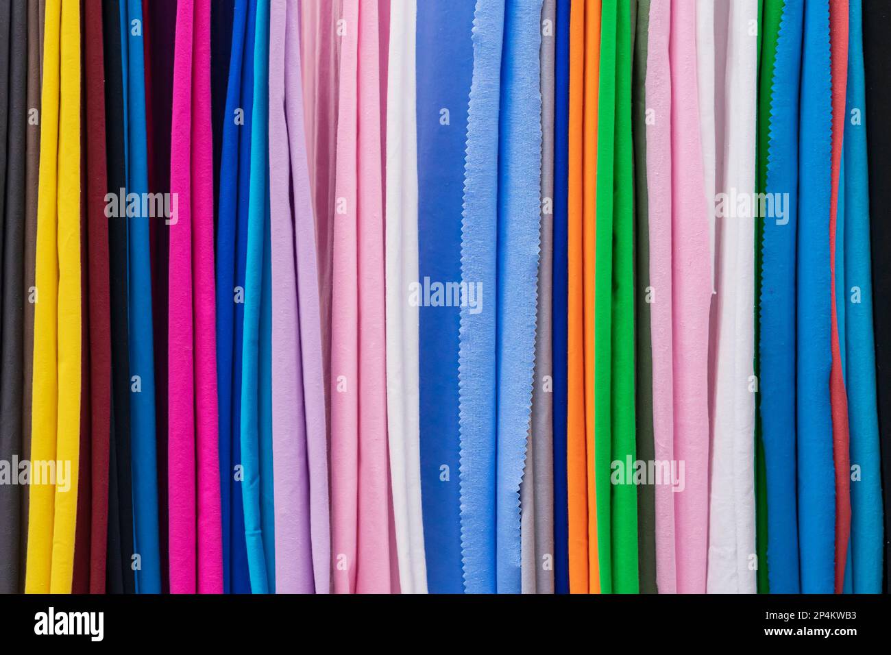 Fabric color samples. Colorful juicy fabrics of different shades ...