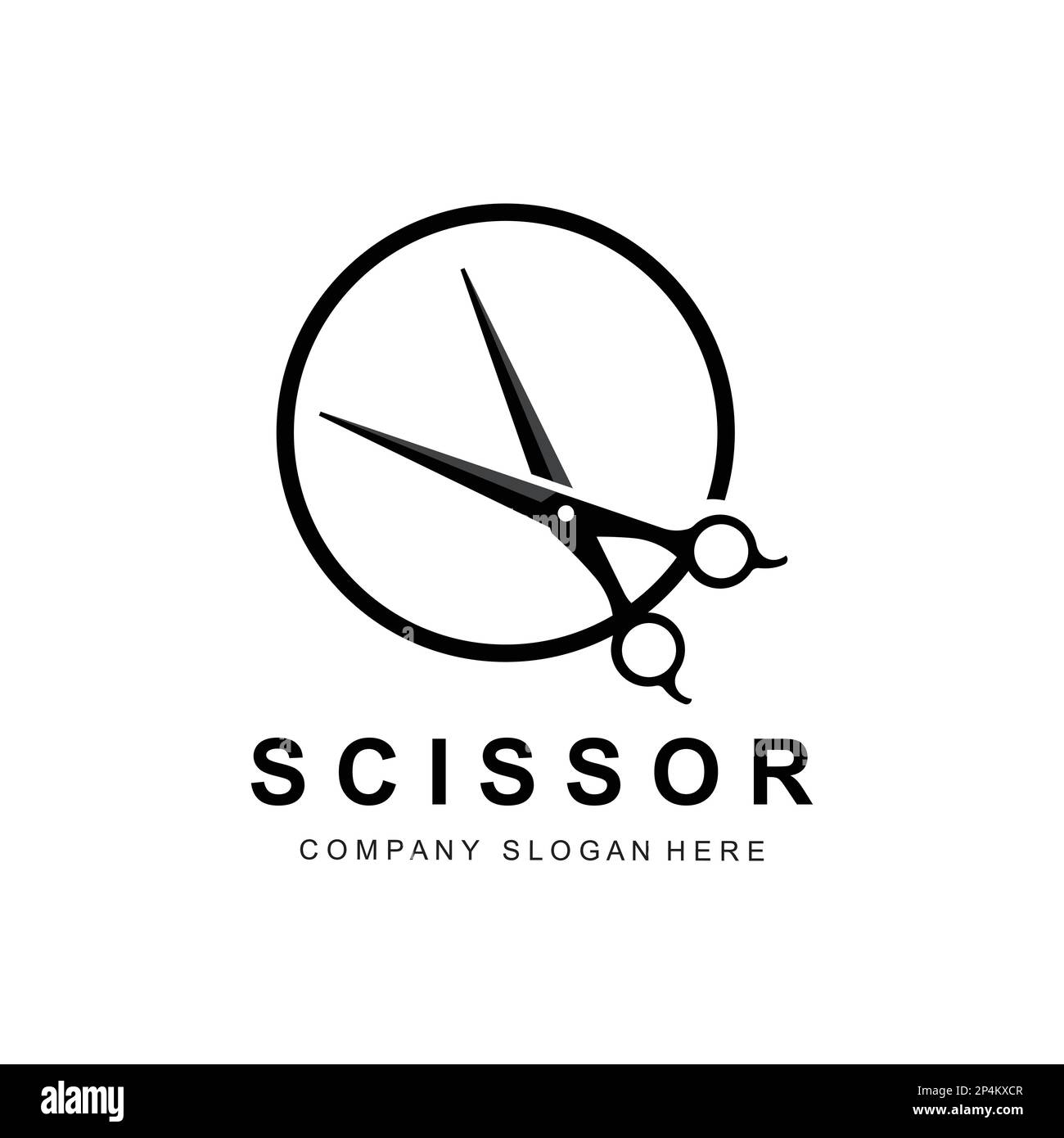 Barber tool scissors logo icon background symbol Stock Vector Image ...