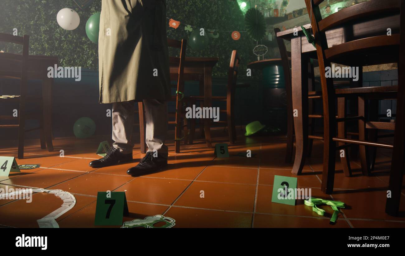 St. Patrick's Day Crime Scene Stock Photo - Alamy