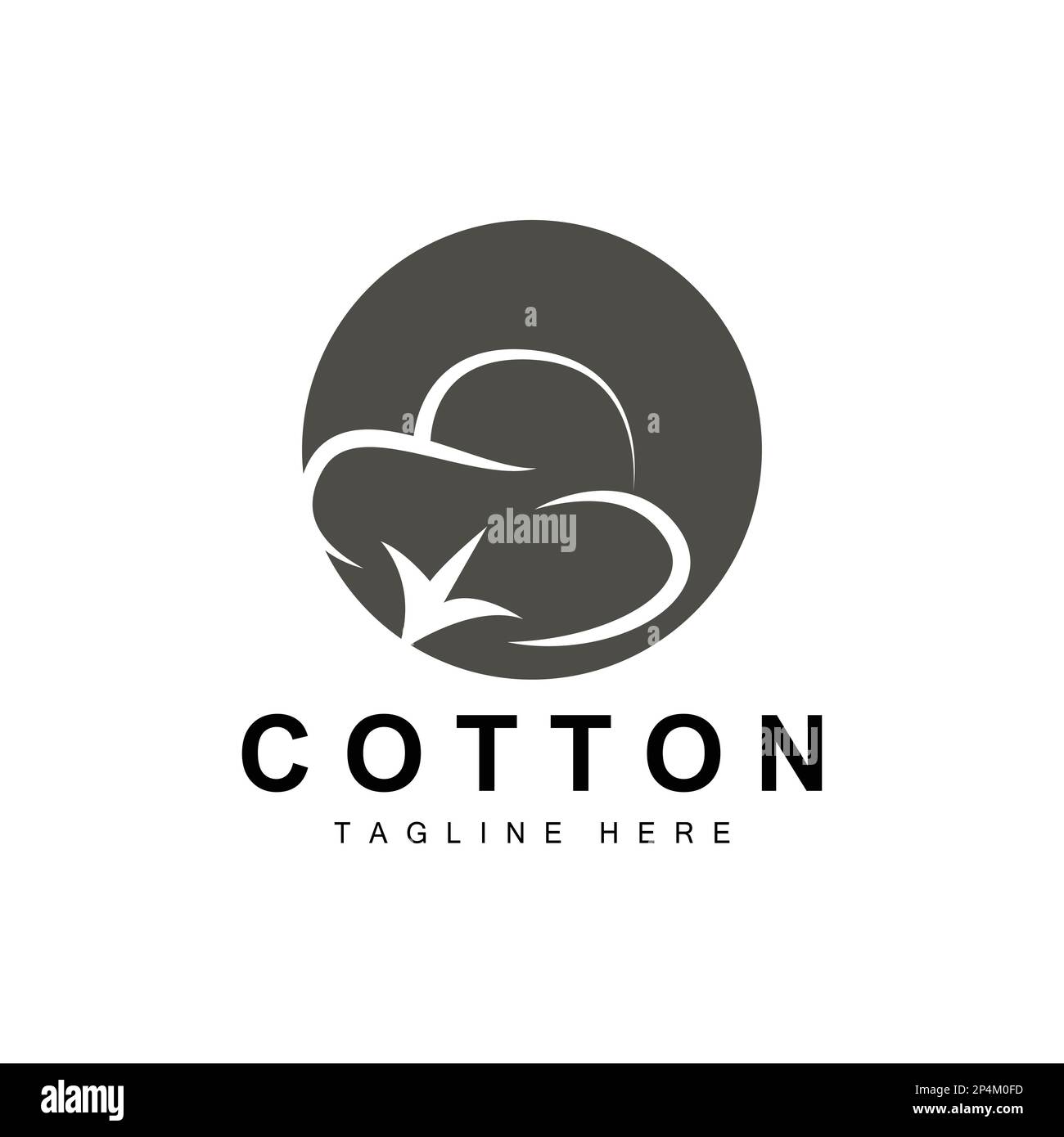 Cotton Logo, Soft Cotton Flower Design Vector Natural Organic Plants ...