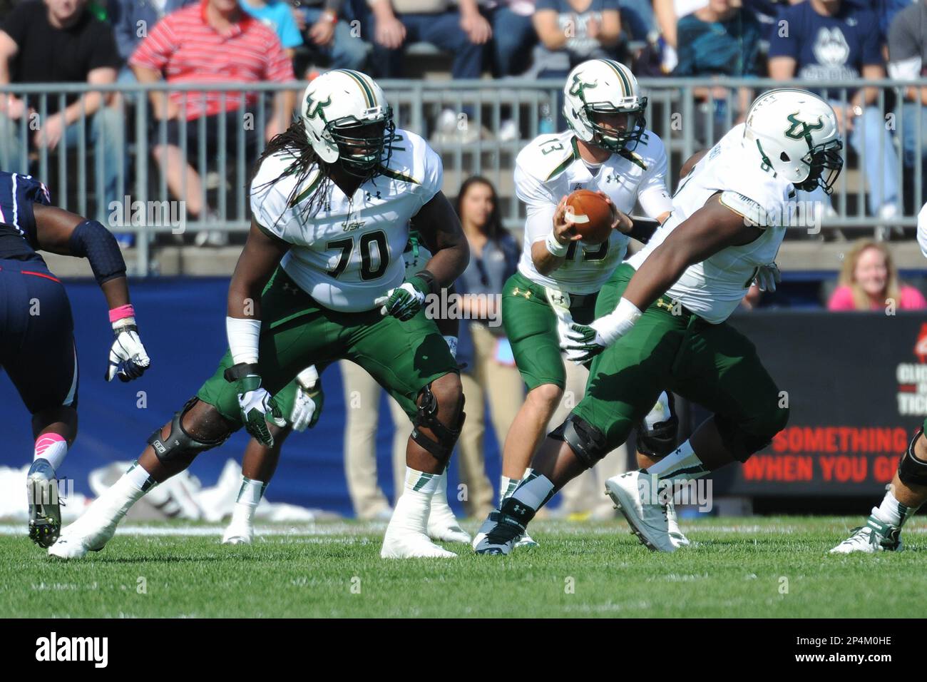 University South Florida Bulls offensive lineman Quinterrius Eatmon (70 ...