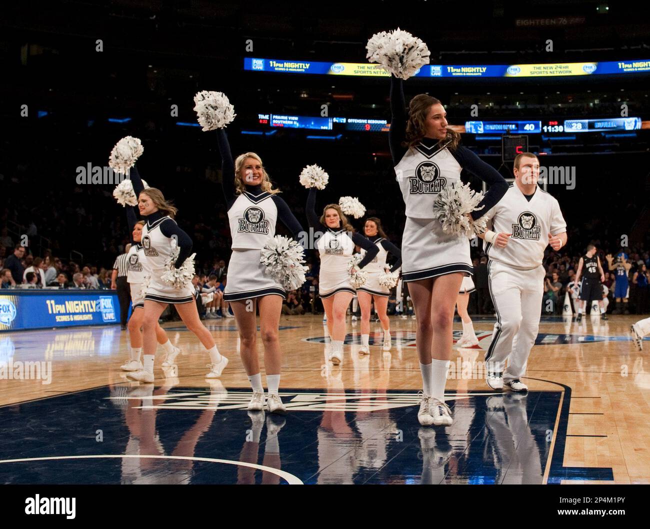 March 12, 2014 - New York, New York, U.S. - Butler's cheerleaders in ...
