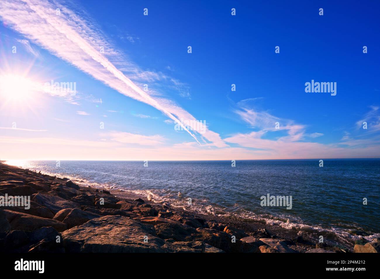 Summer time in Batumi City Adjara Region Georgia. Black sea and rock ...
