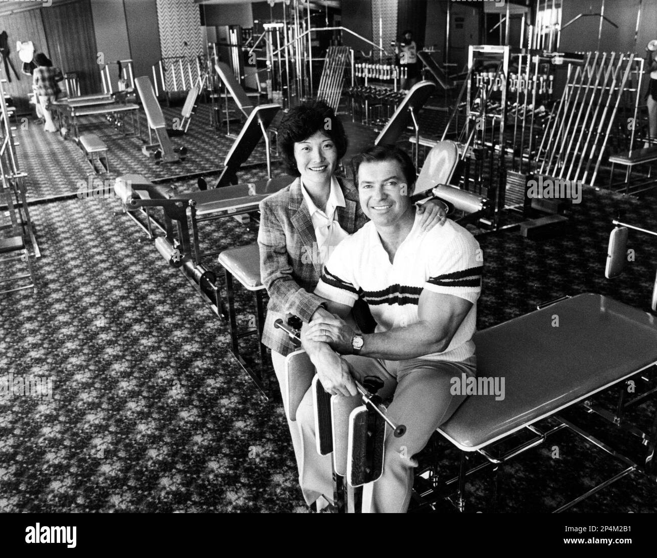 In this photo taken on April 13, 1980, Larry Scott, right, poses with ...