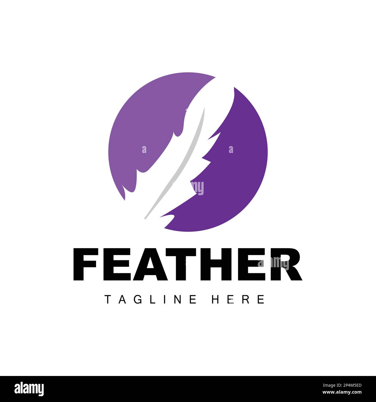 Feather Logo, Abstract Simple Feather Design, Wing Feather Vector ...