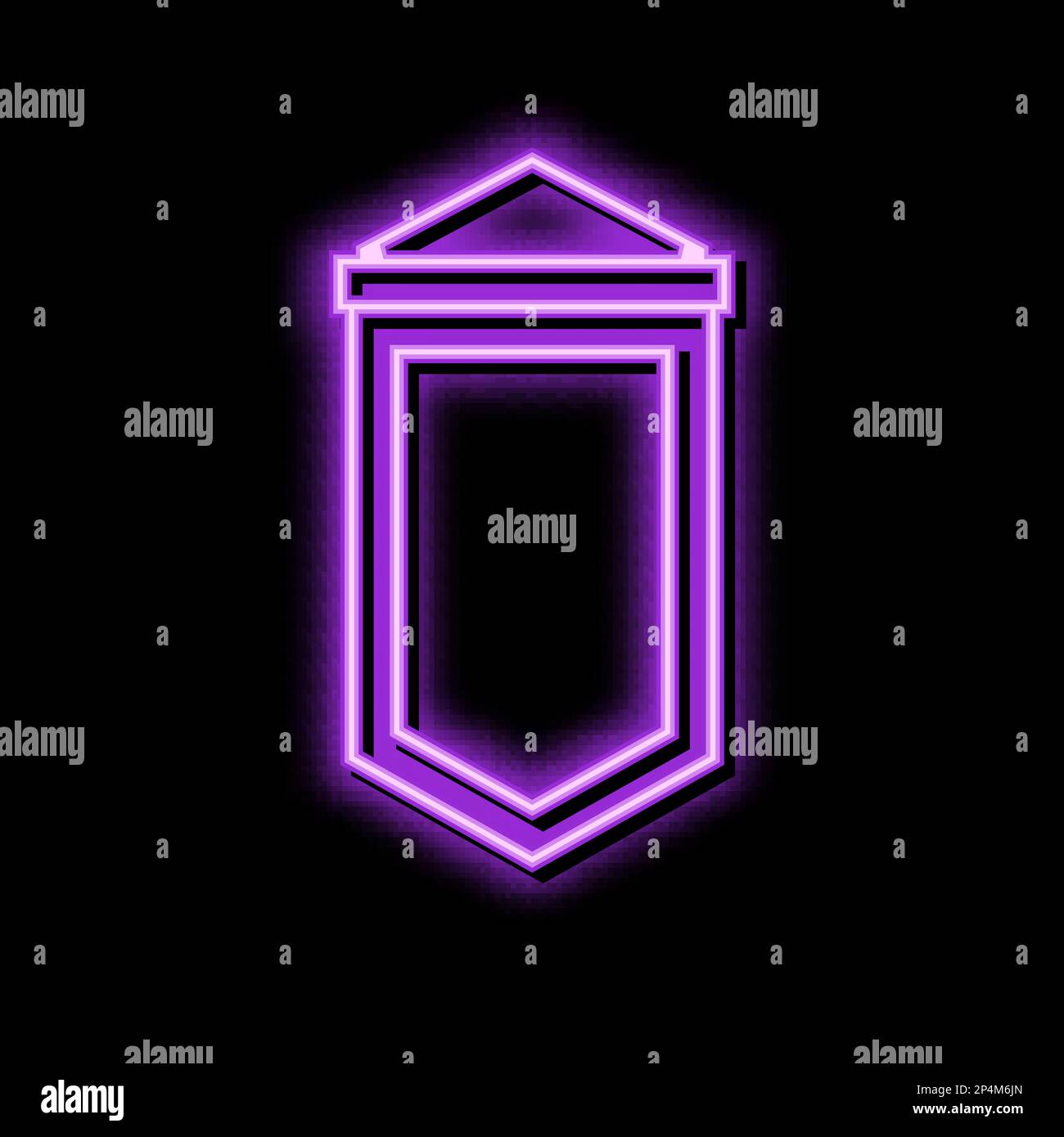 pennant flag web neon glow icon illustration Stock Vector Image & Art ...