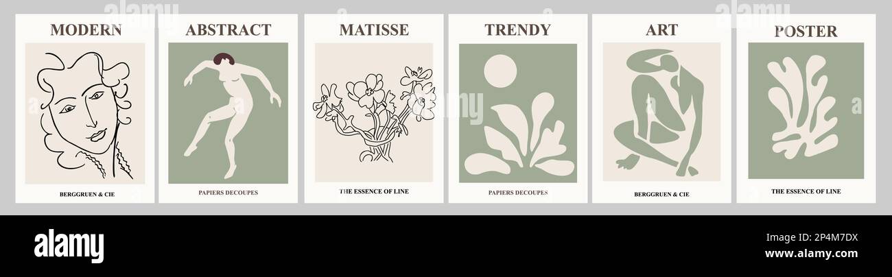 Abstract posters in modern sage green colors Stock Vector Image & Art ...