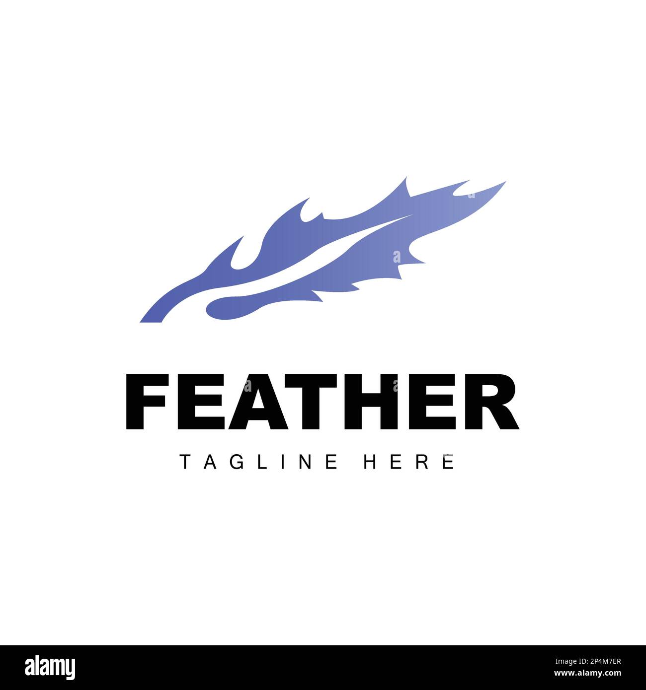 Feather Logo, Abstract Simple Feather Design, Wing Feather Vector ...