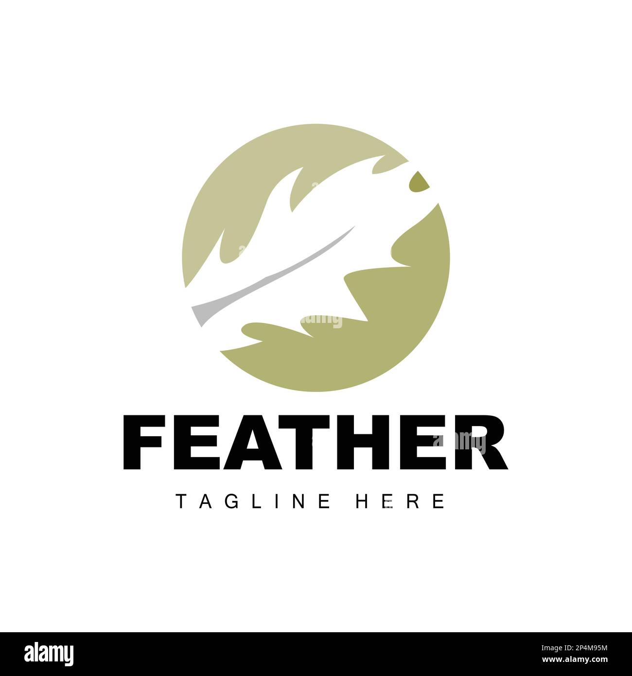 Feather Logo, Abstract Simple Feather Design, Wing Feather Vector ...