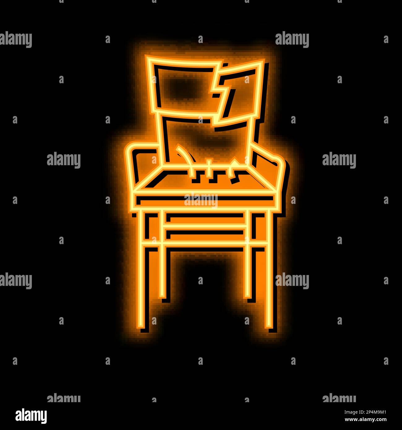 broken old chair neon glow icon illustration Stock Vector Image & Art ...