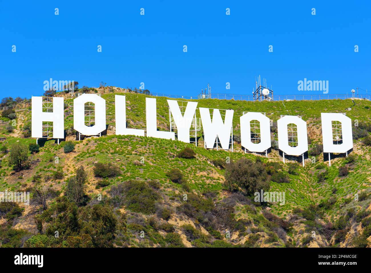 LOS ANGELES, CALIFORNIA - JANUARY 17, 2023: 50-foot-tall letters that ...