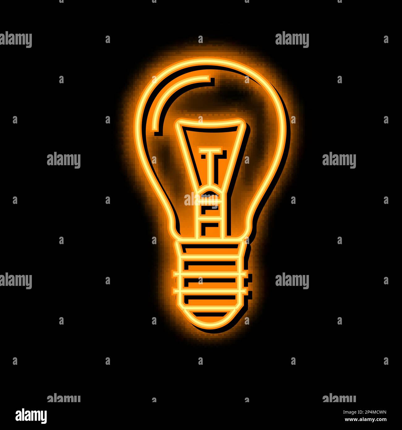 glass light bulb neon glow icon illustration Stock Vector Image & Art ...
