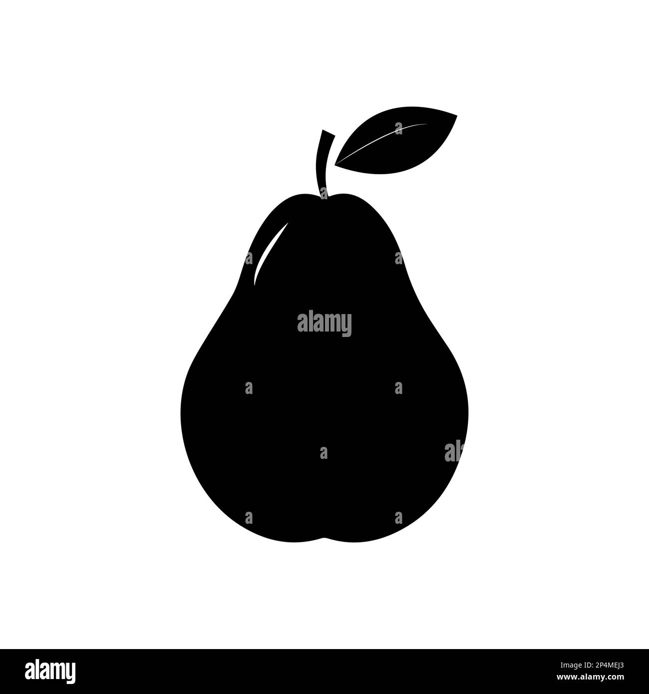 Pear icon vector illustration. Green colorful pear fruit icon isolated ...