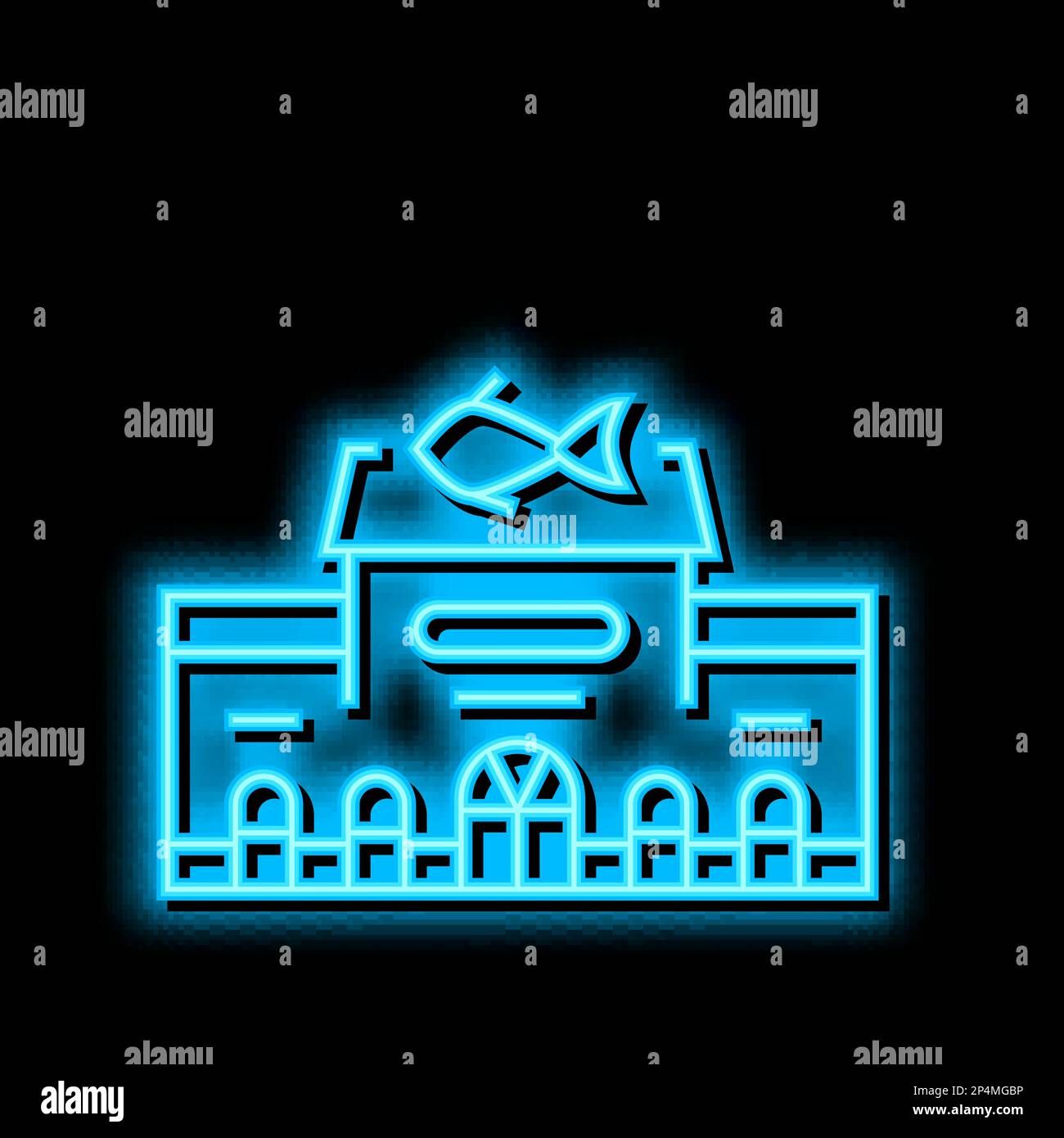 seafood market neon glow icon illustration Stock Vector Image & Art - Alamy
