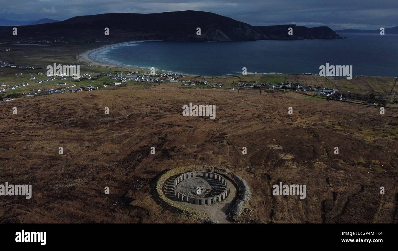 A general view of the controversial Achill-Henge sculpture on Achill ...