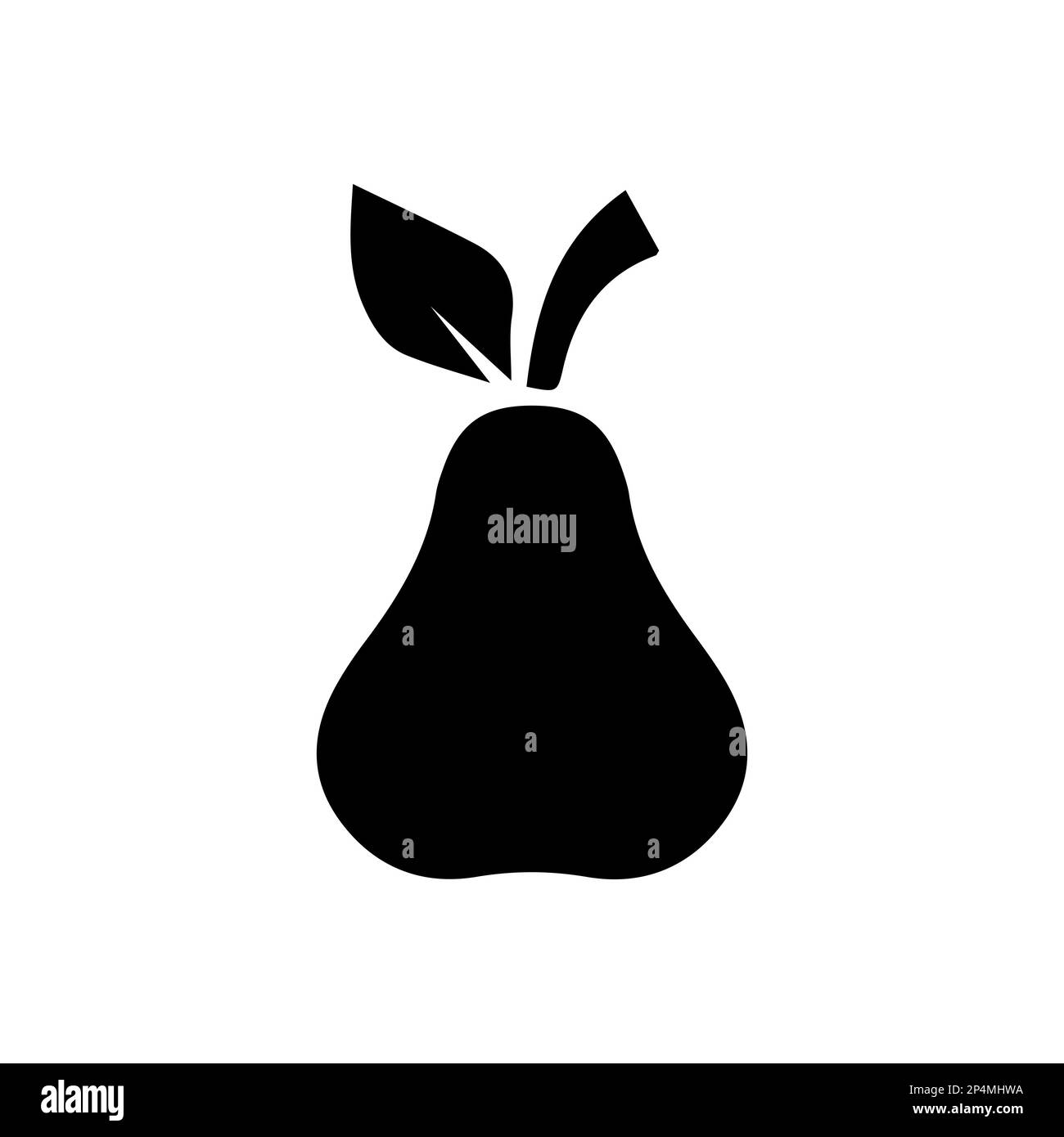 Pear icon vector illustration. Green colorful pear fruit icon isolated ...