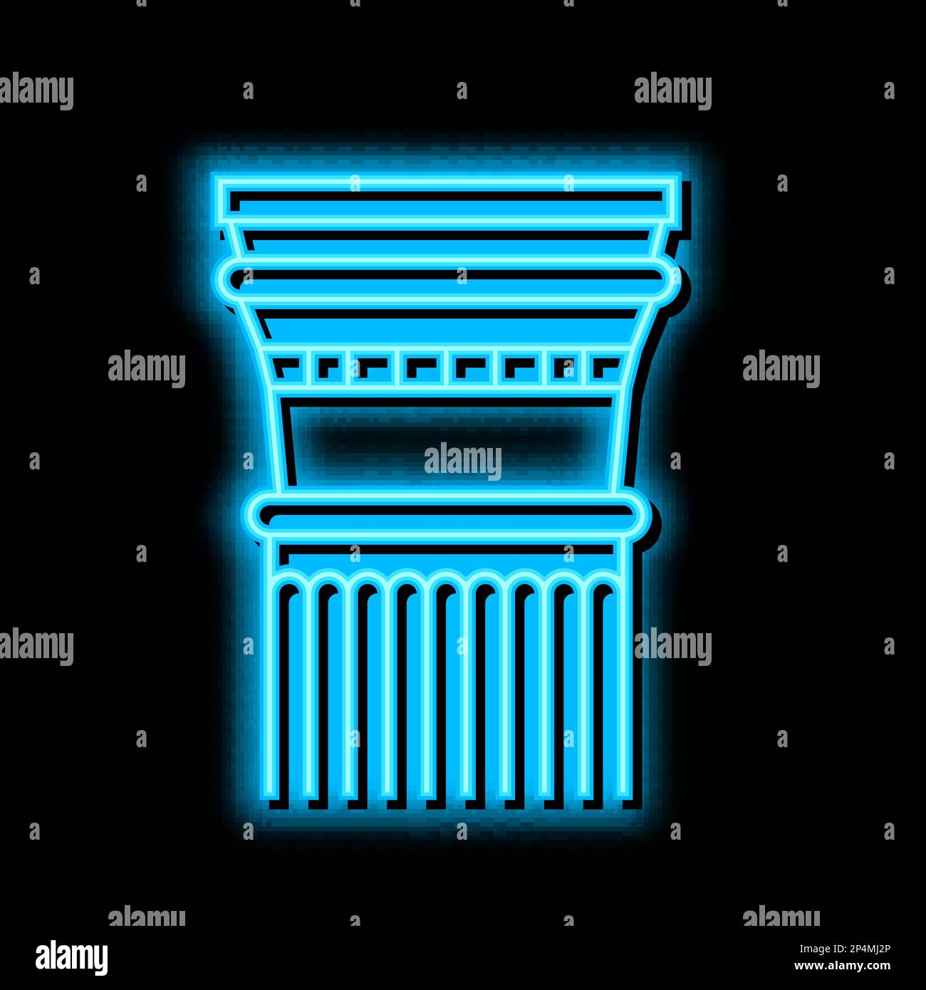 column ancient rome neon glow icon illustration Stock Vector Image ...