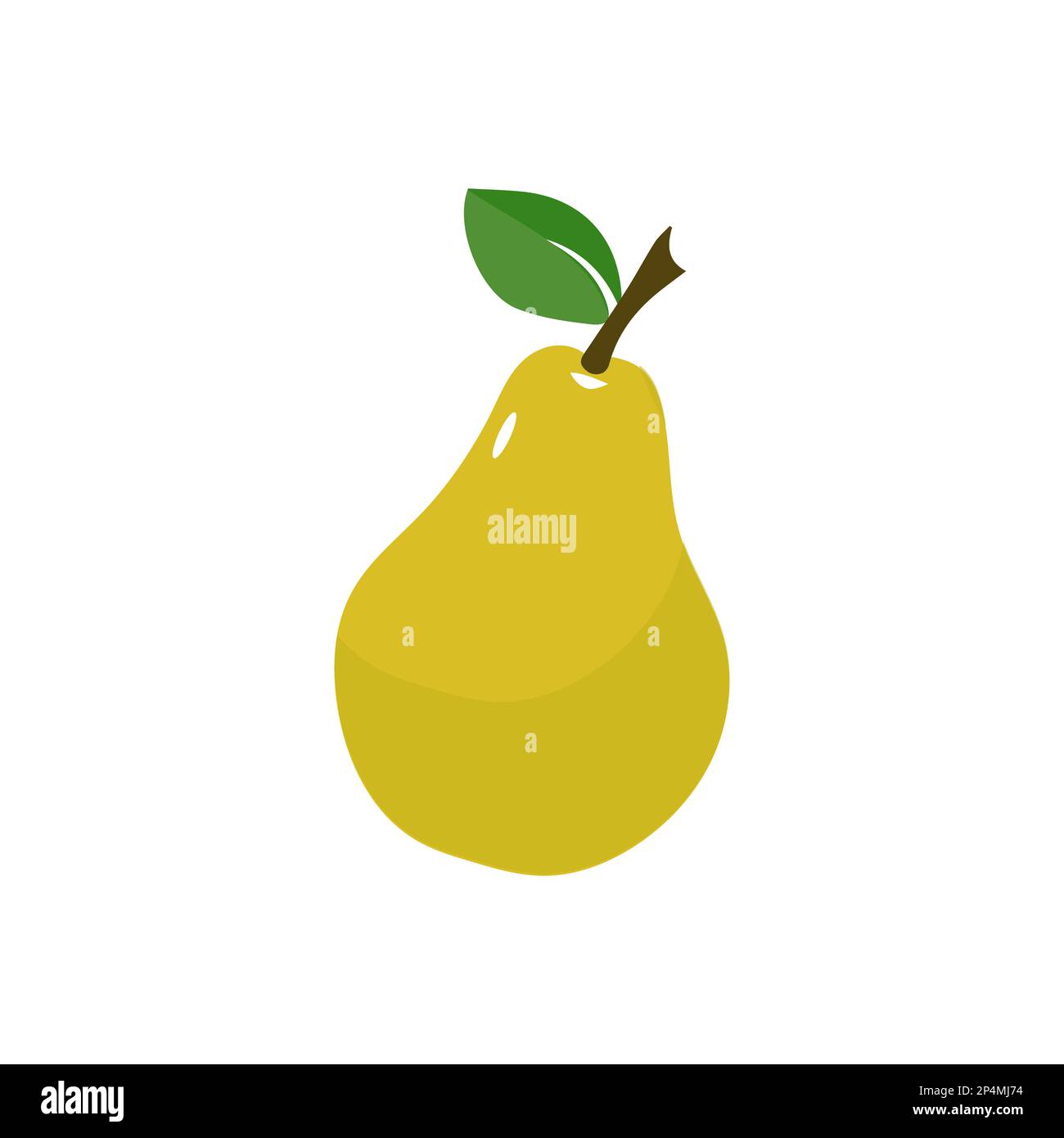 Pear icon vector illustration. Green colorful pear fruit icon isolated ...