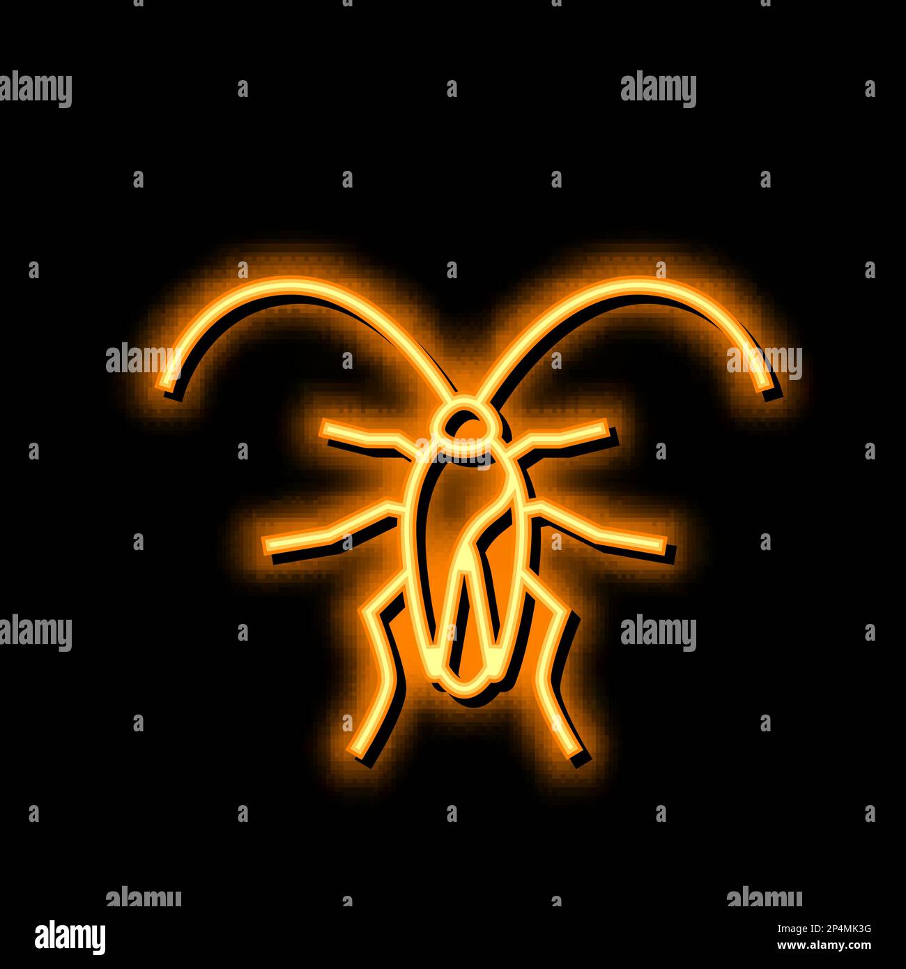 cockroach insect neon glow icon illustration Stock Vector Image & Art ...