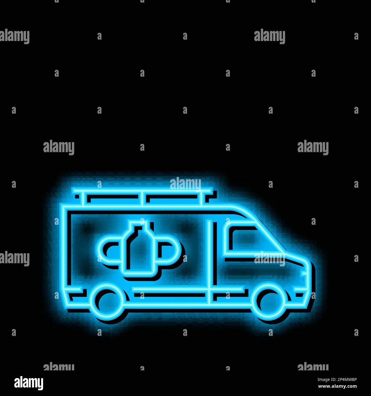 delivery truck neon glow icon illustration Stock Vector Image & Art - Alamy