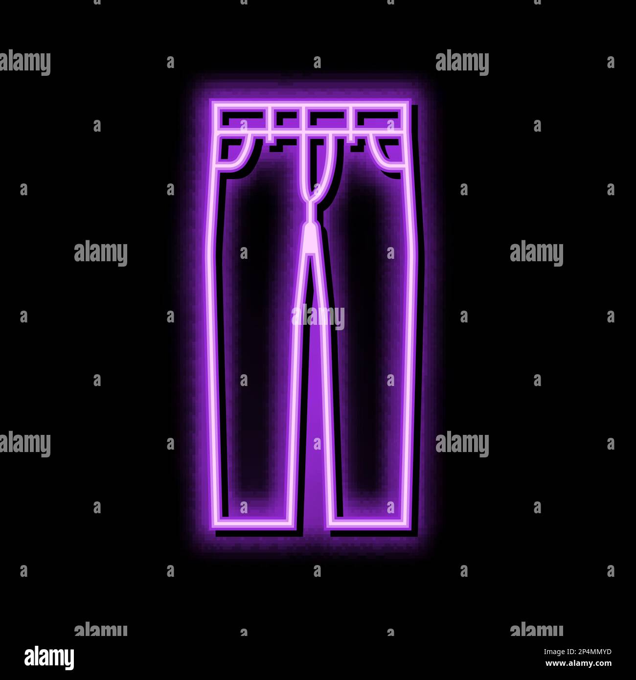 male denim pants neon glow icon illustration Stock Vector Image & Art ...