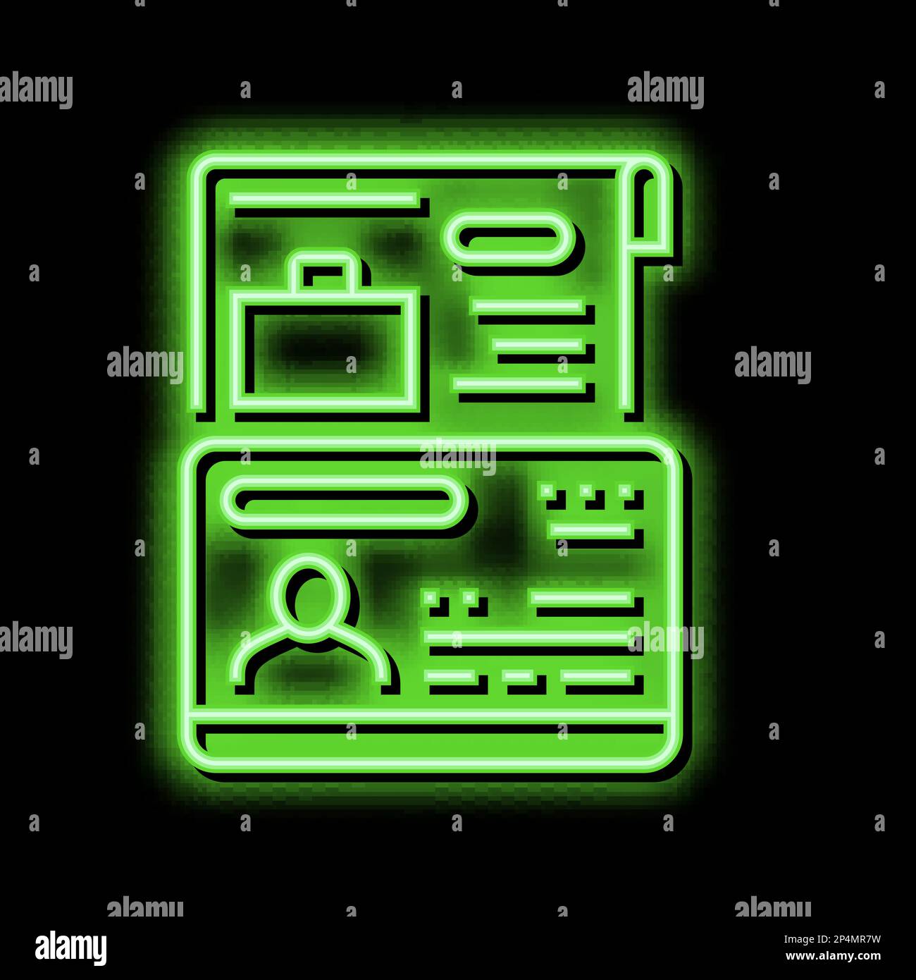 work visa neon glow icon illustration Stock Vector Image & Art - Alamy