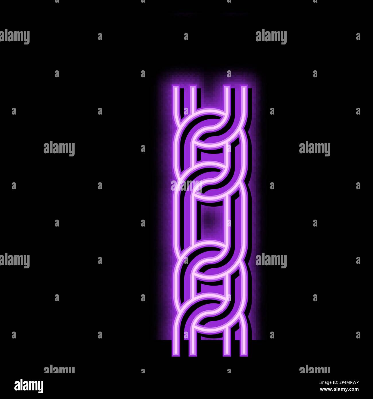 long and short chain neon glow icon illustration Stock Vector Image ...