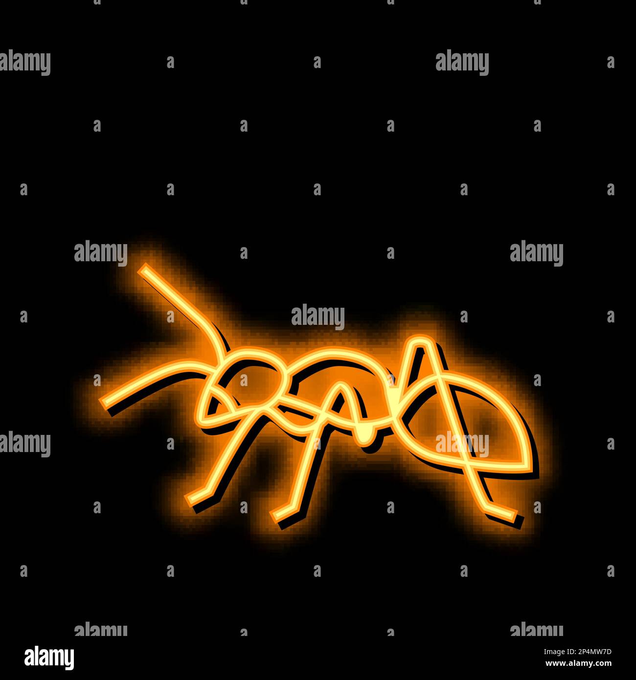ant insect neon glow icon illustration Stock Vector Image & Art - Alamy
