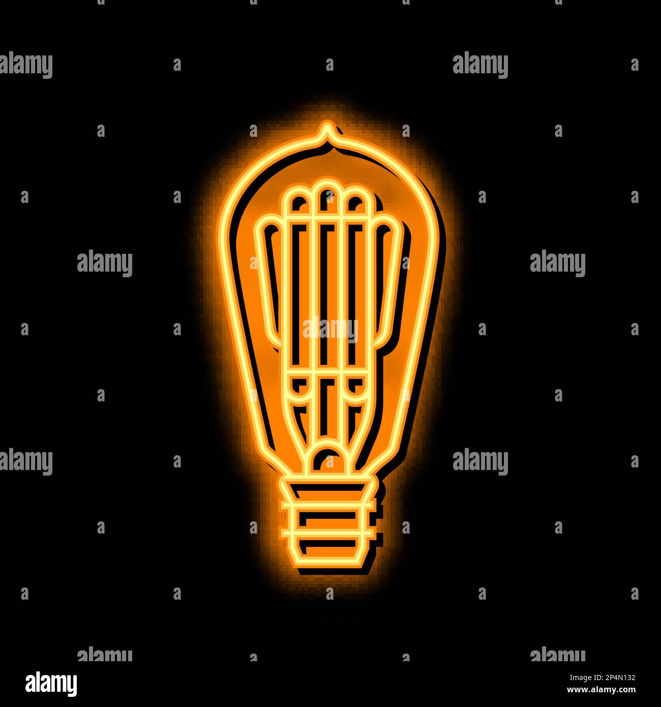 invention light bulb neon glow icon illustration Stock Vector Image ...