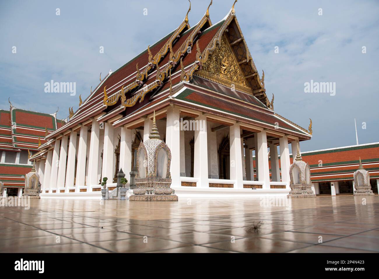 Ordination Hall in the Wat Saket . Wat Saket has beautiful structures ...
