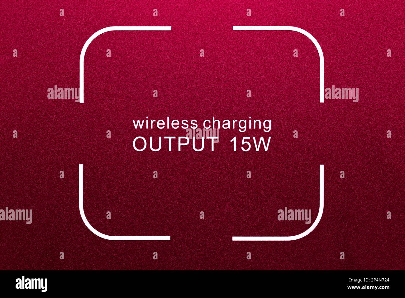 Closeup of wireless charging output 15W for design purpose Stock Photo ...
