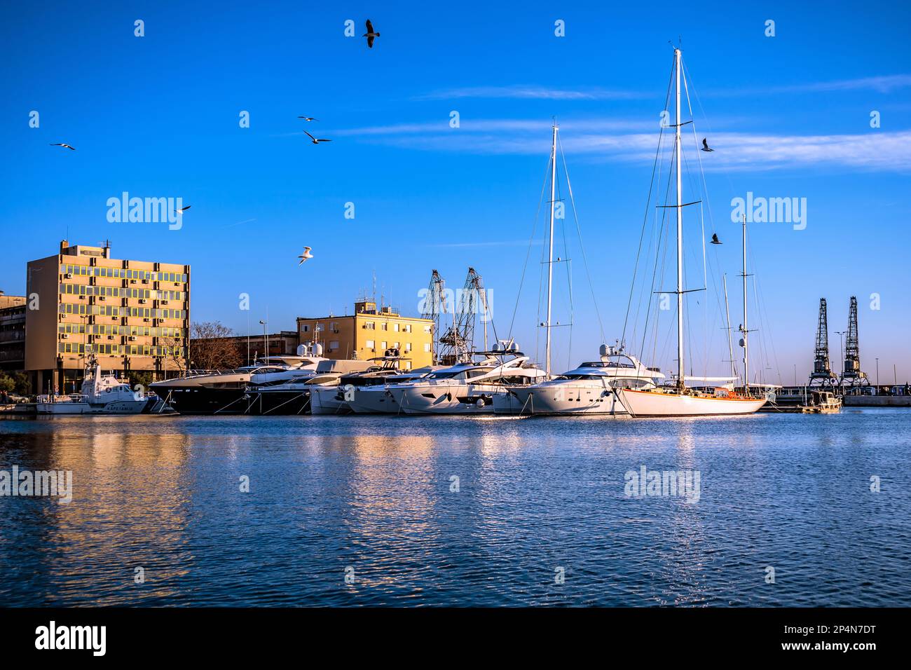CROATIA : DOCKED BOATS IN THE PORT OF RIJEKA Stock Photo - Alamy