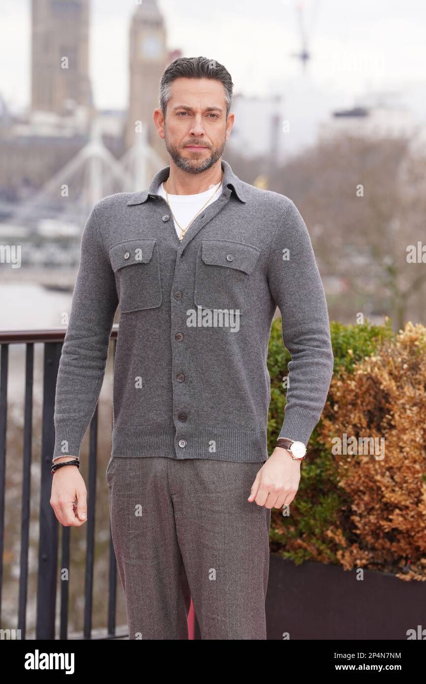 Zachary Levi during a photocall for Shazam! Fury of the Gods, at IET ...
