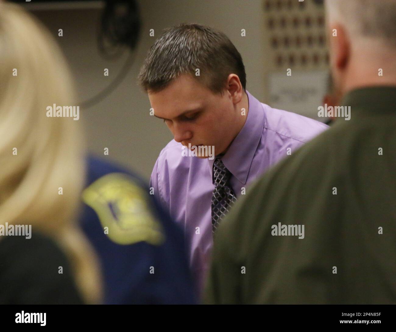 Eric John Knysz, 20, prepares to leave after the fifth day of his ...