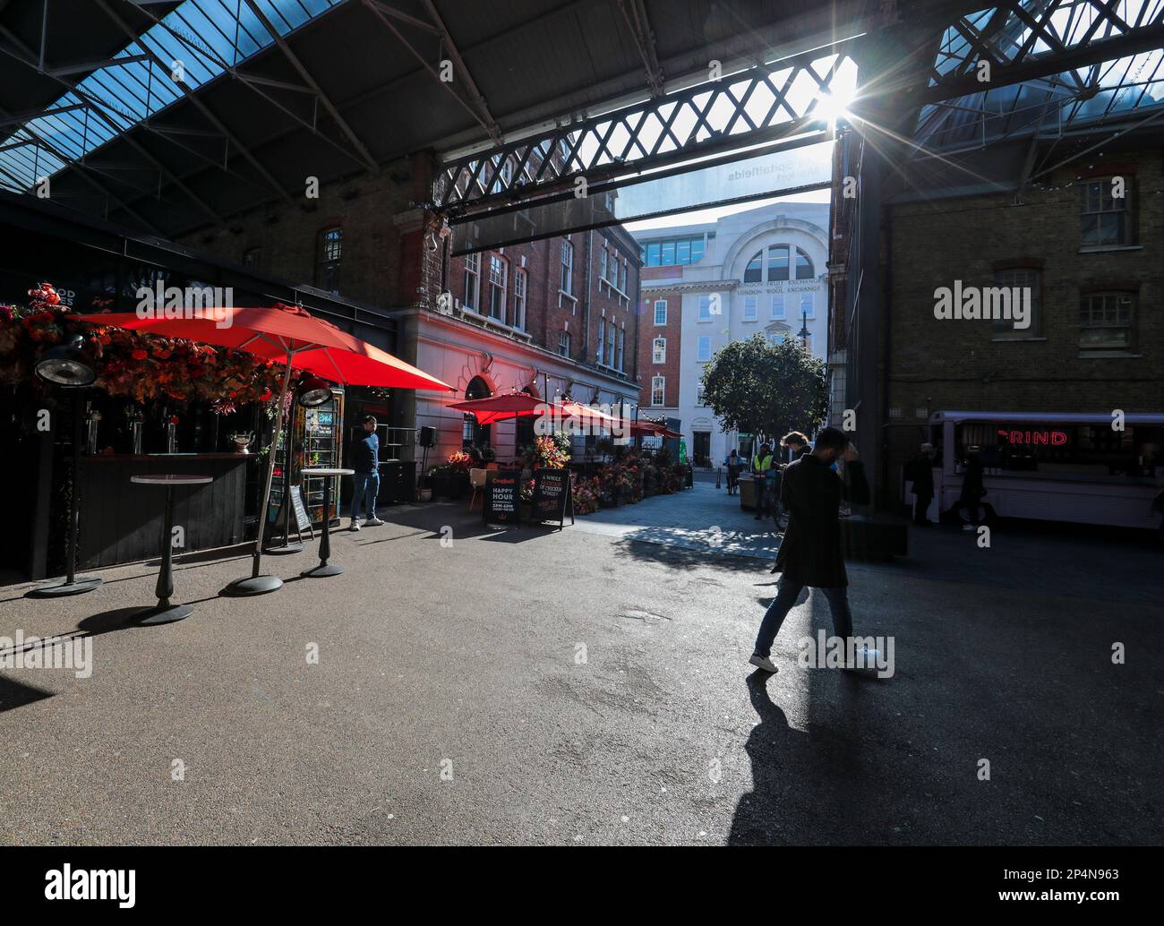Spitalfields market food hall hi-res stock photography and images - Alamy