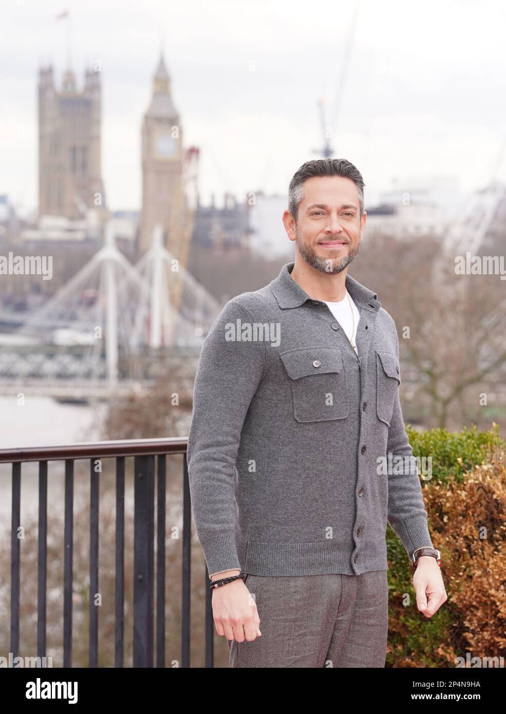Zachary Levi during a photocall for Shazam! Fury of the Gods, at IET ...