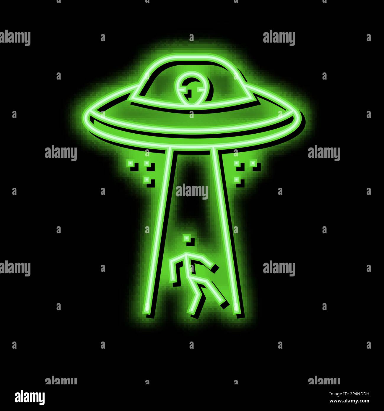 alien abduction neon glow icon illustration Stock Vector Image & Art ...