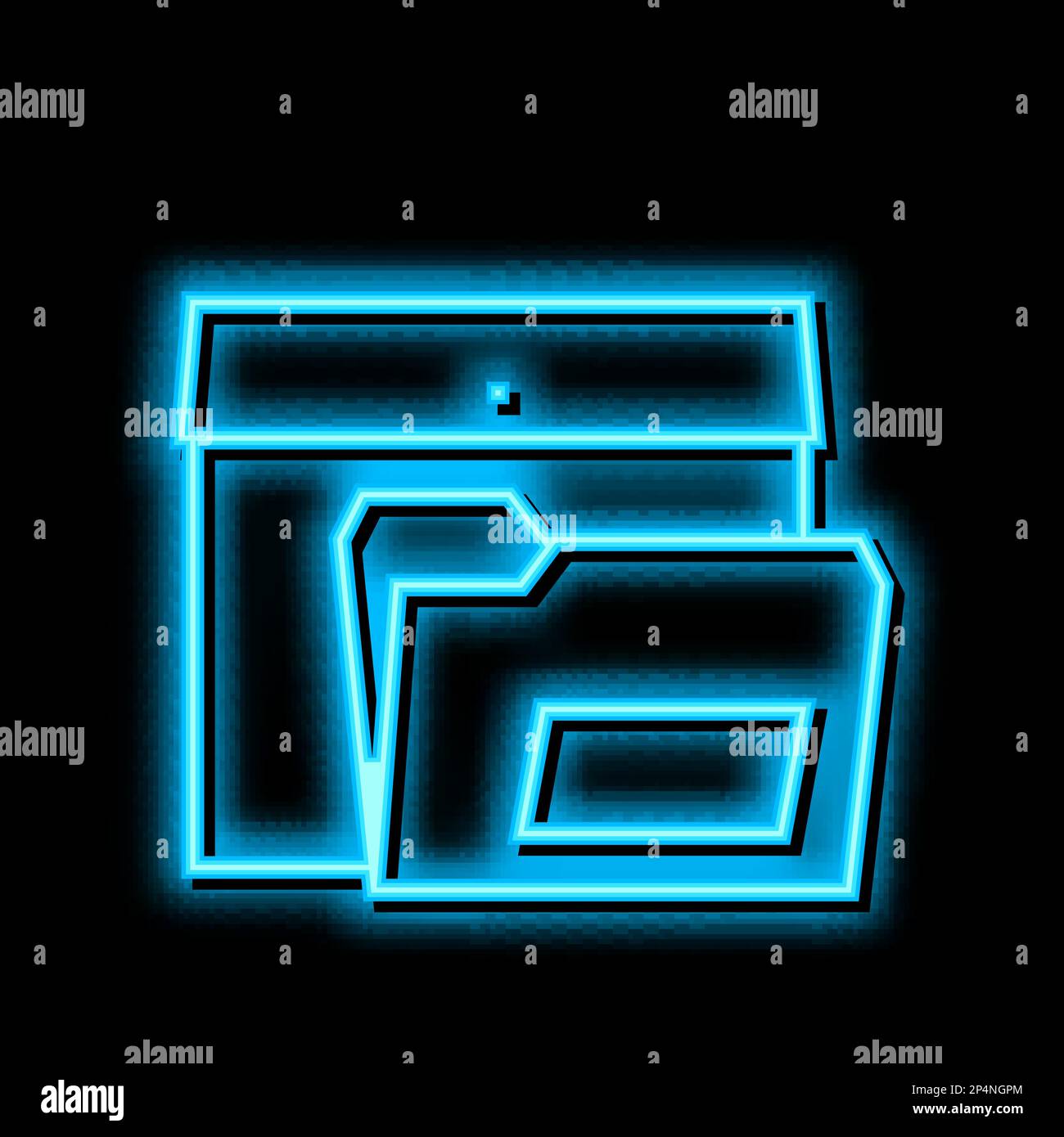 folders for paper neon glow icon illustration Stock Vector Image & Art ...