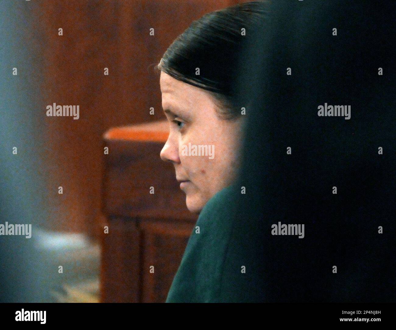 Julie Corey sits in Worcester, Mass., Superior Court Tuesday, Feb. 18 ...