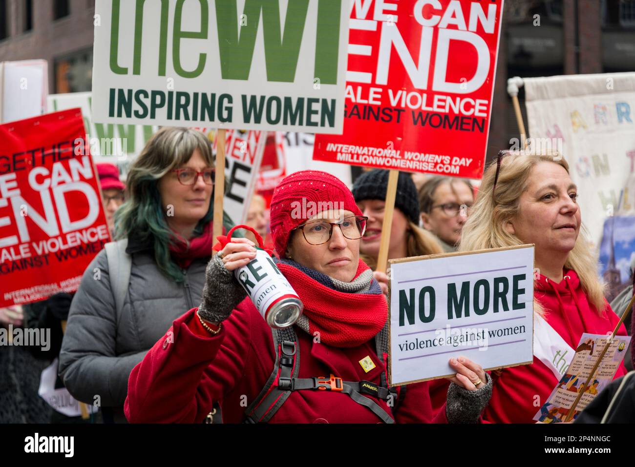 No More Violence Agains Women Placard Million Women Rise Annual