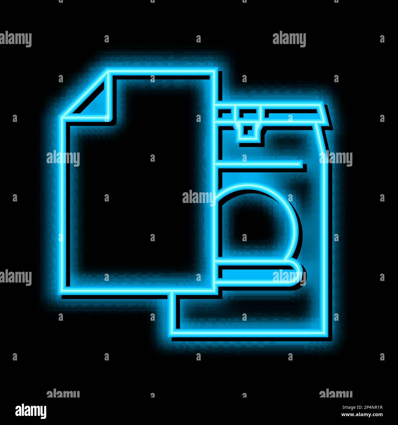 food paper bag neon glow icon illustration Stock Vector Image & Art - Alamy