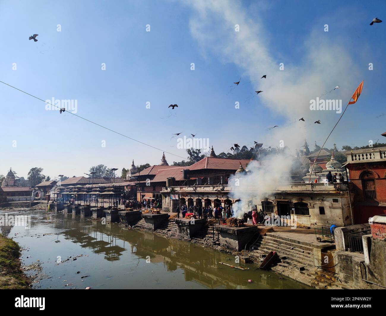 1 December 2022, Kathmandu, Nepal, The Hindu ritual of cremation in ...